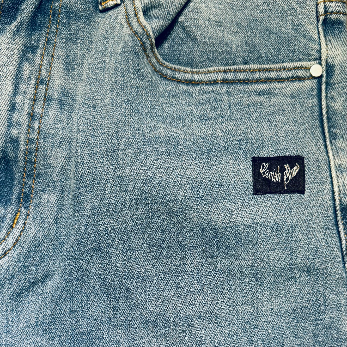 Icy Blue Stacked Jeans – Lavish Slums